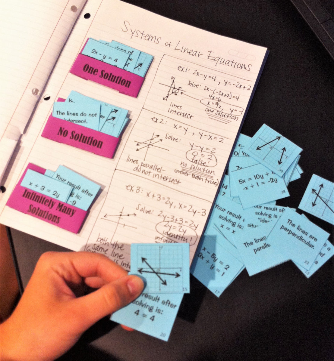 Systems of Linear Equations Sorting Activity – Math Giraffe Shop