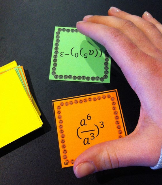 Basic Exponent Rules: WAR GAME (One Variable) – Math Giraffe Shop