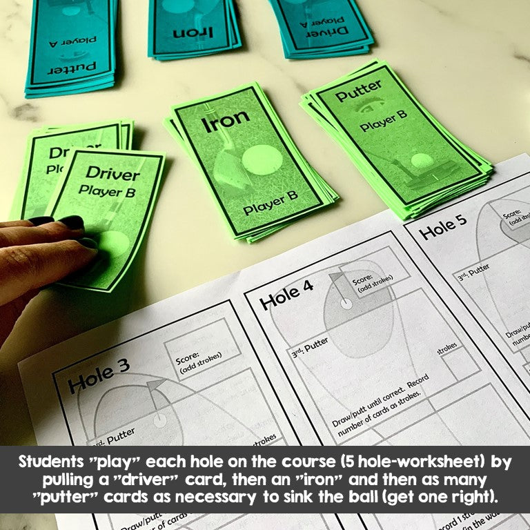 Fraction Operations Golf Game – Math Giraffe Shop