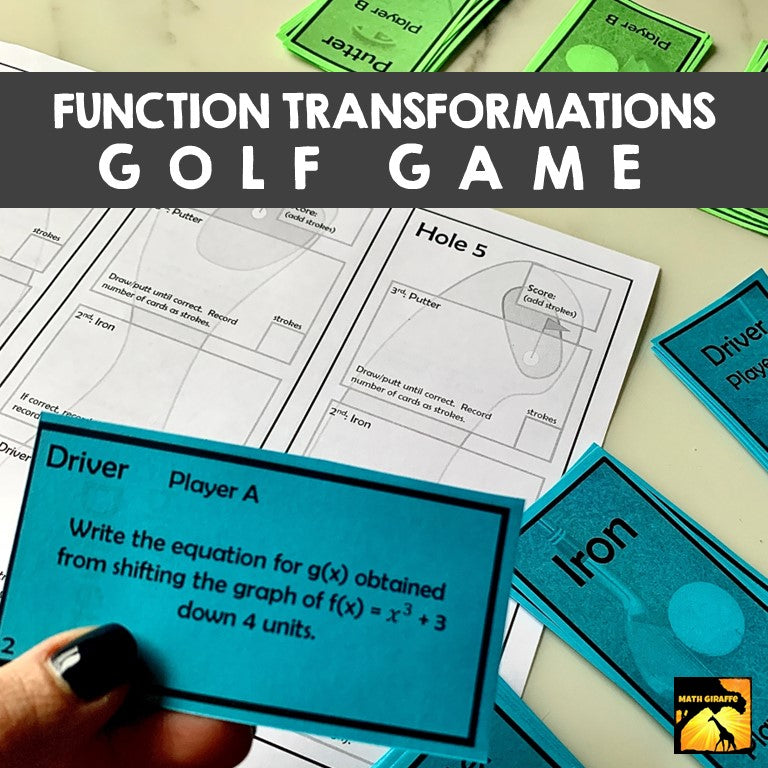 Function Transformations - Golf Game for Practice with Parent Function ...