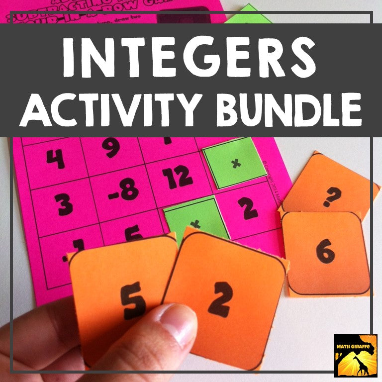 Integers Activity Bundle: Games, Notes, Practice, & Puzzles – Math ...