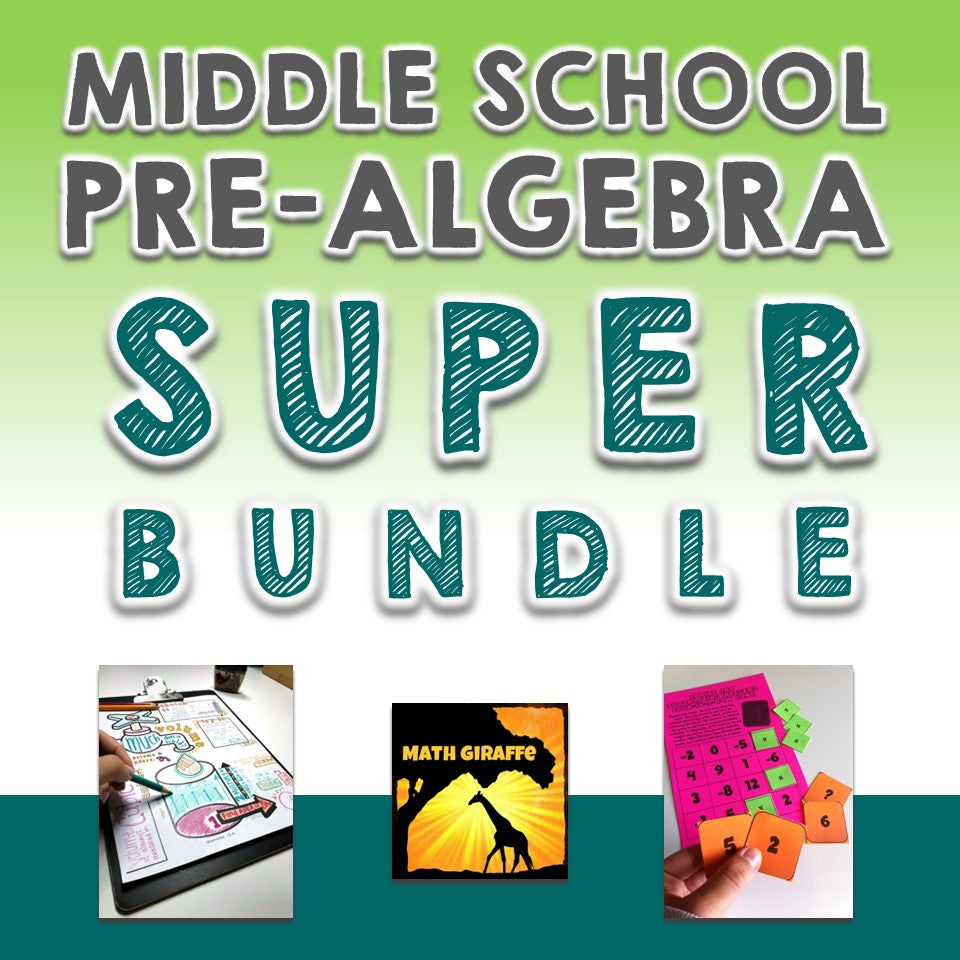 Middle School Pre-Algebra Super Bundle – Math Giraffe Shop