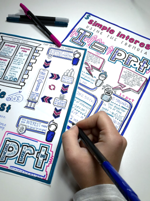 Simple Interest Doodle Notes – Math Giraffe Shop