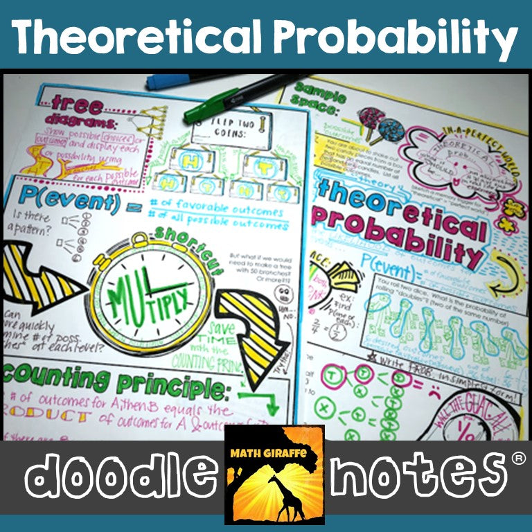 Theoretical Probability Doodle Notes Set – Math Giraffe Shop