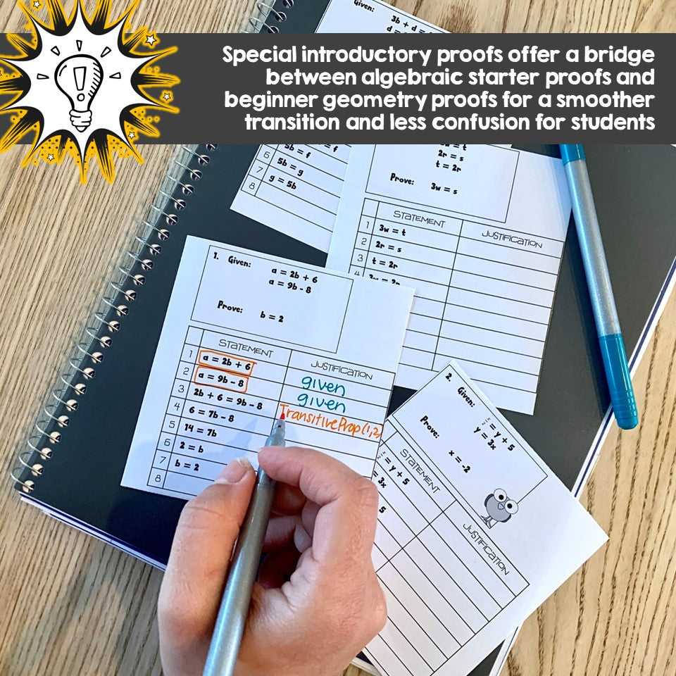 Proofs Full Unit: Teaching 2 Column Geometry Proofs – Math Giraffe Shop