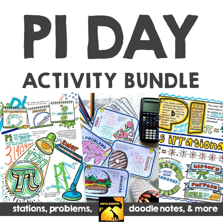 Pi Day Activity Bundle – Math Giraffe Shop